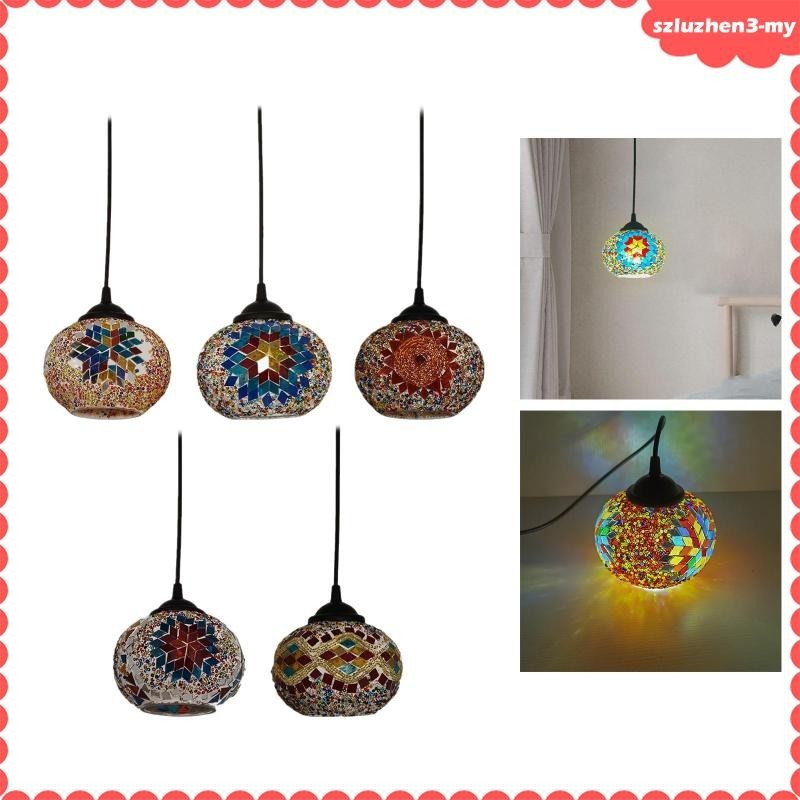 [SzluzhenbcMY] Mosaic Turkish Pendant Lamp Chandelier Handmade Ethnic ...