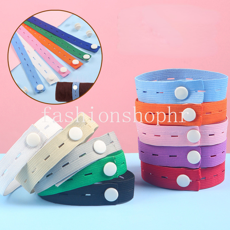 10pcs/set Elastic Bands Nylon with Button Hole Elastic Webbing DIY ...