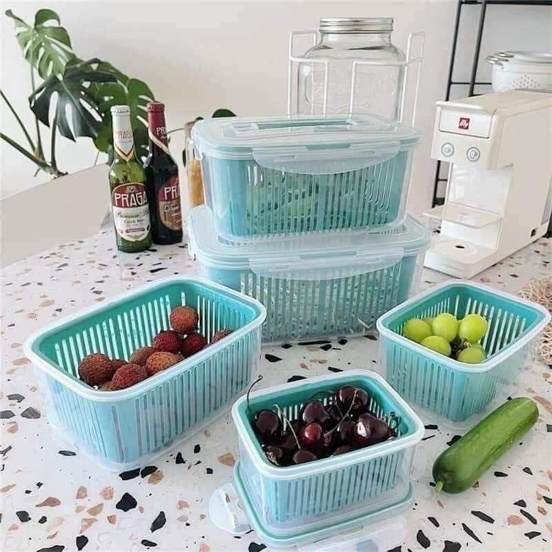 Set Of 5 Food Containers With High Quality Lids - Plastic Trays With ...