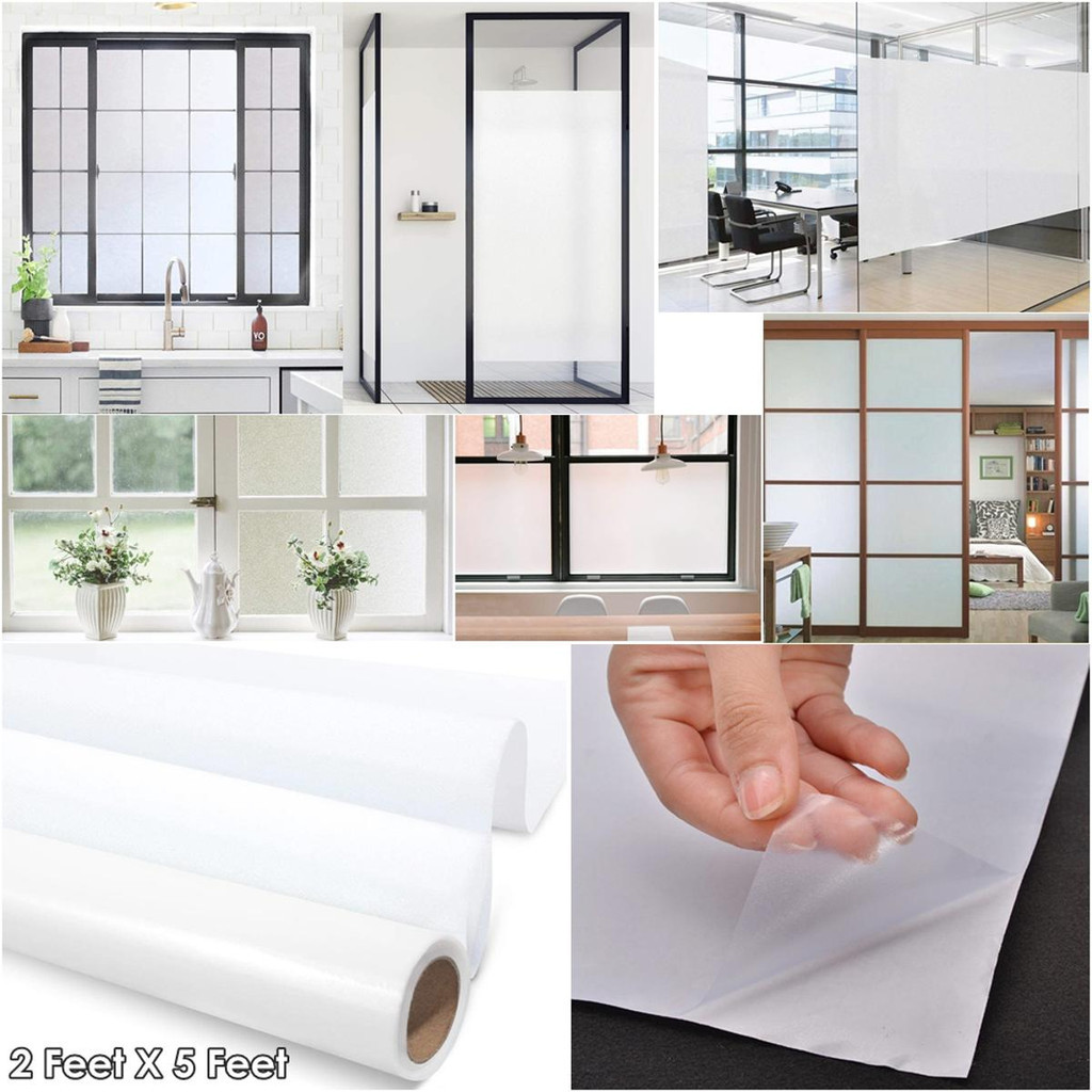 [NEW] Frosted Window Film, Window Sticker Glass Privacy, Frosted Tinted ...