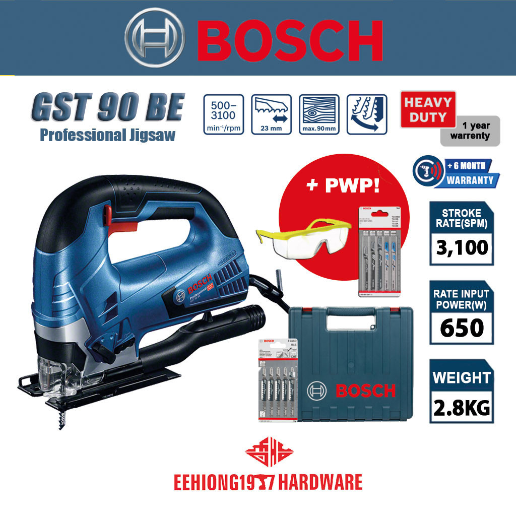 BOSCH GST90BE Professional Jigsaw With Dust Extraction Set + Hex Key ...