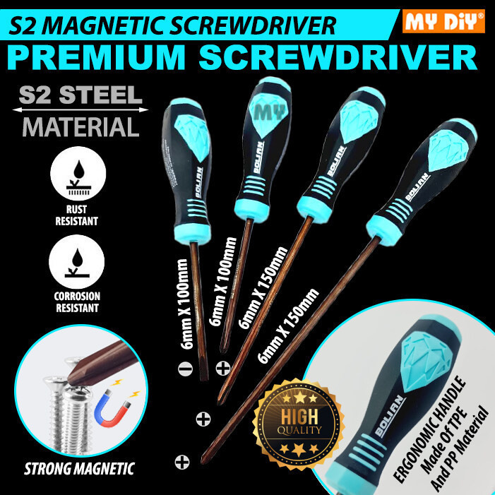MYDIYHOMEDEPOT - BOLIAN S2 MAGNETIC SCREWDRIVER PHILIPS AND SLOTTED ...