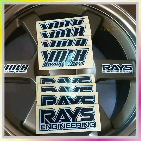 Volk rays Engineering TE37 Car Rim sticker cutting sticker volk rays ...