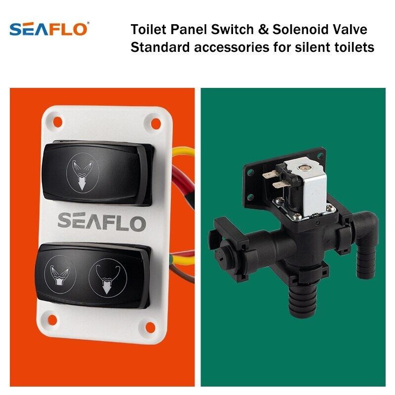 SEAFLO Electric Marine Toilet Switch Pane Toilet Control For Marine ...