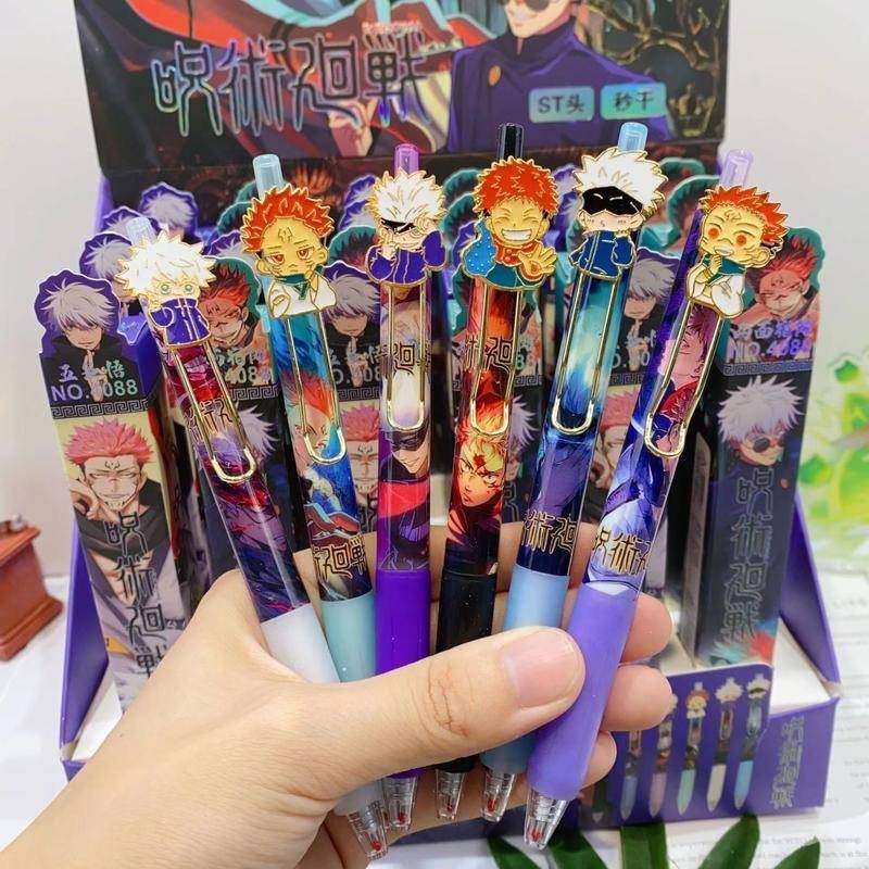 Random 1 Pieces Anime Jujutsu Kaisen Gel Pen Satoru Gojo Itadori Yuji ...
