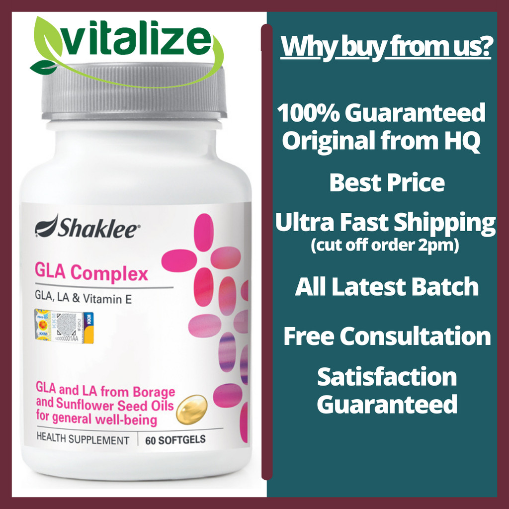 (Exp: Aug 2026) GLA Complex 60 Softgels - [100% ORIGINAL SHAKLEE ...