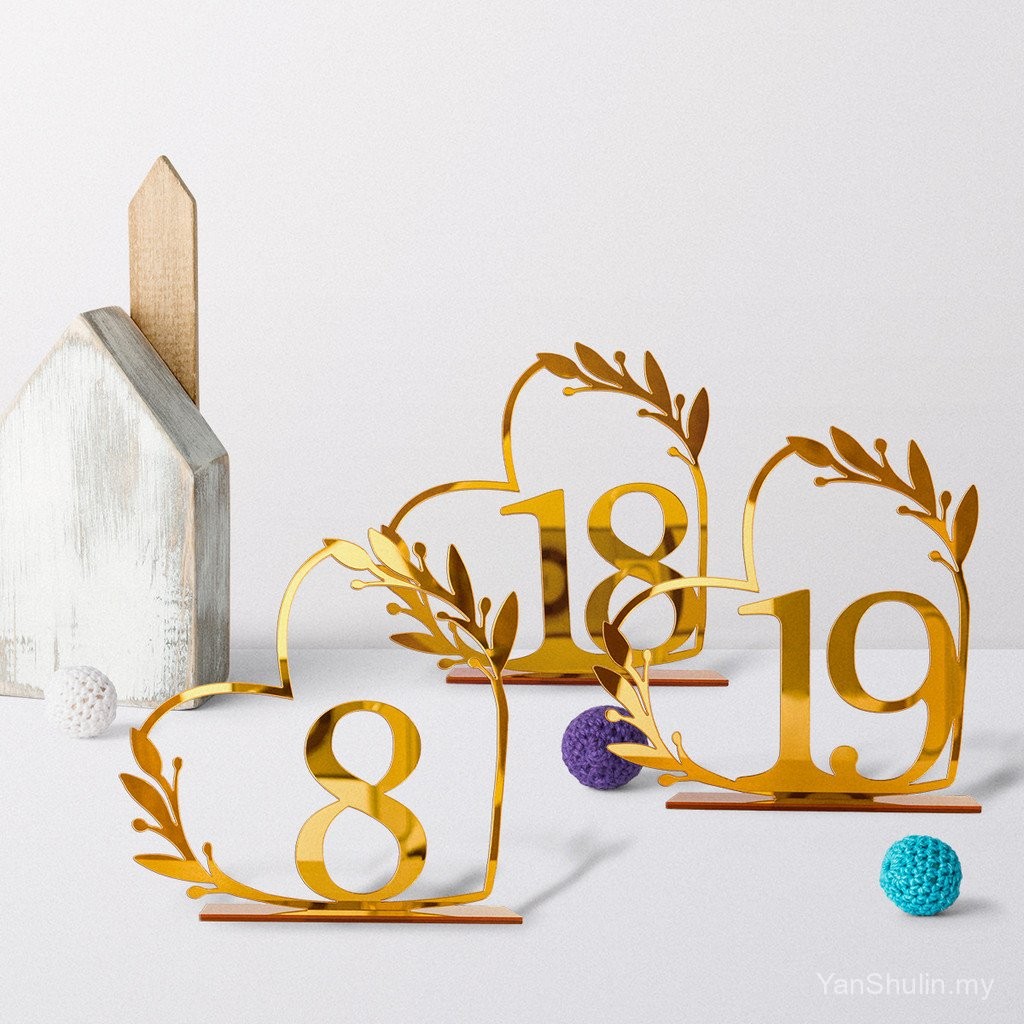 Acrylic Home Decoration Wedding Number Table Number Plate Table diy ...
