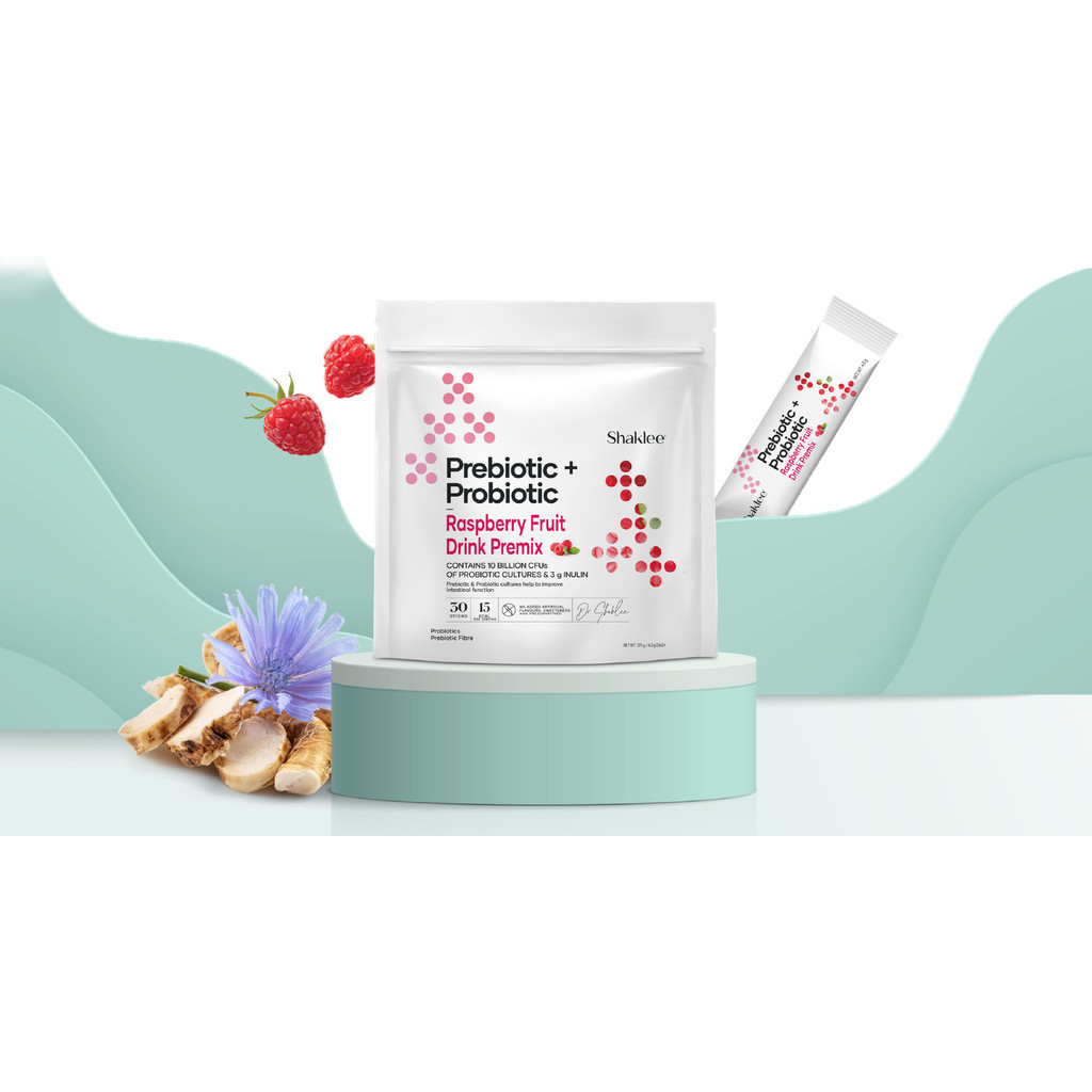 🔥Ready Stock Shaklee Prebiotic + Probiotic Raspberry Fruit Drink Premix ...