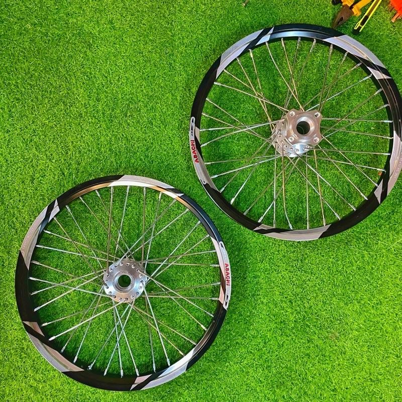 RIM THUNDER BLACK + HUB ALLOY SILVER + LIDI CHROM PNP HONDA / YAMAHA ...