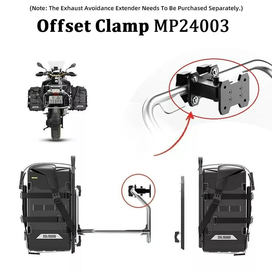 Mounting for uneven EXHAUST SIDE RACK fits Rhinowalk quick release side ...