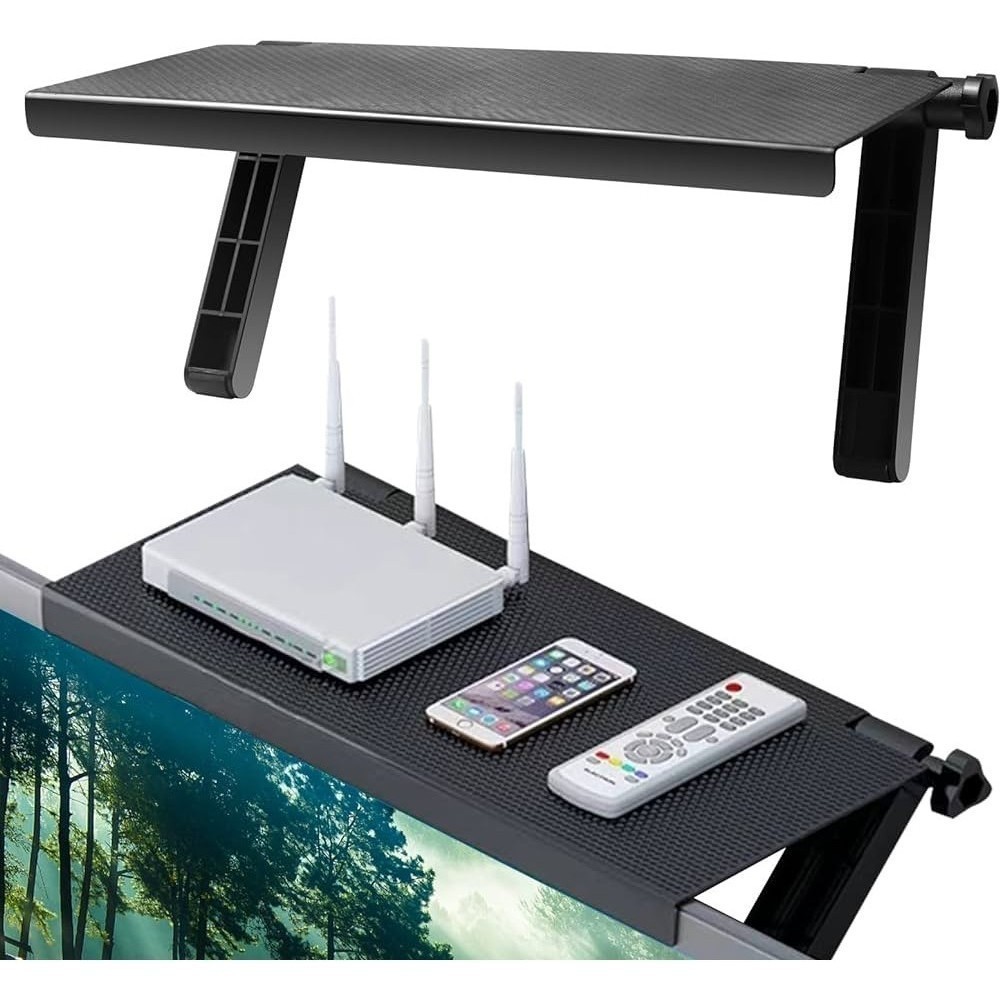 TV Box Top Shelf Storage Bracket Stand Screen Caddy Monitor Wall Mount ...