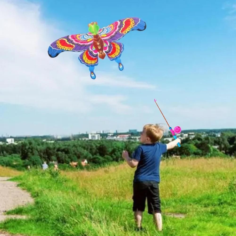 Children's Flying Kite With Handle Outdoor Toys Cartoon Butterfly ...
