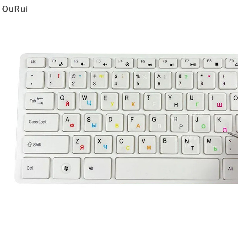 【OR】 Universal Russian Transparent Keyboard Stickers For Laptop Letters ...