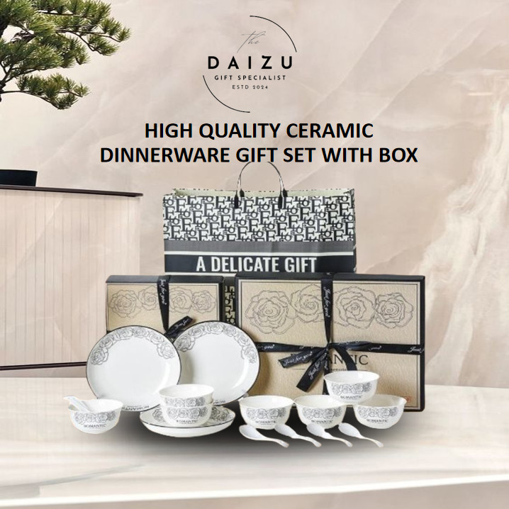 DAIZU Premium Dinnerware GiftSet With Box Bowl Set Mangku Pinggan ...