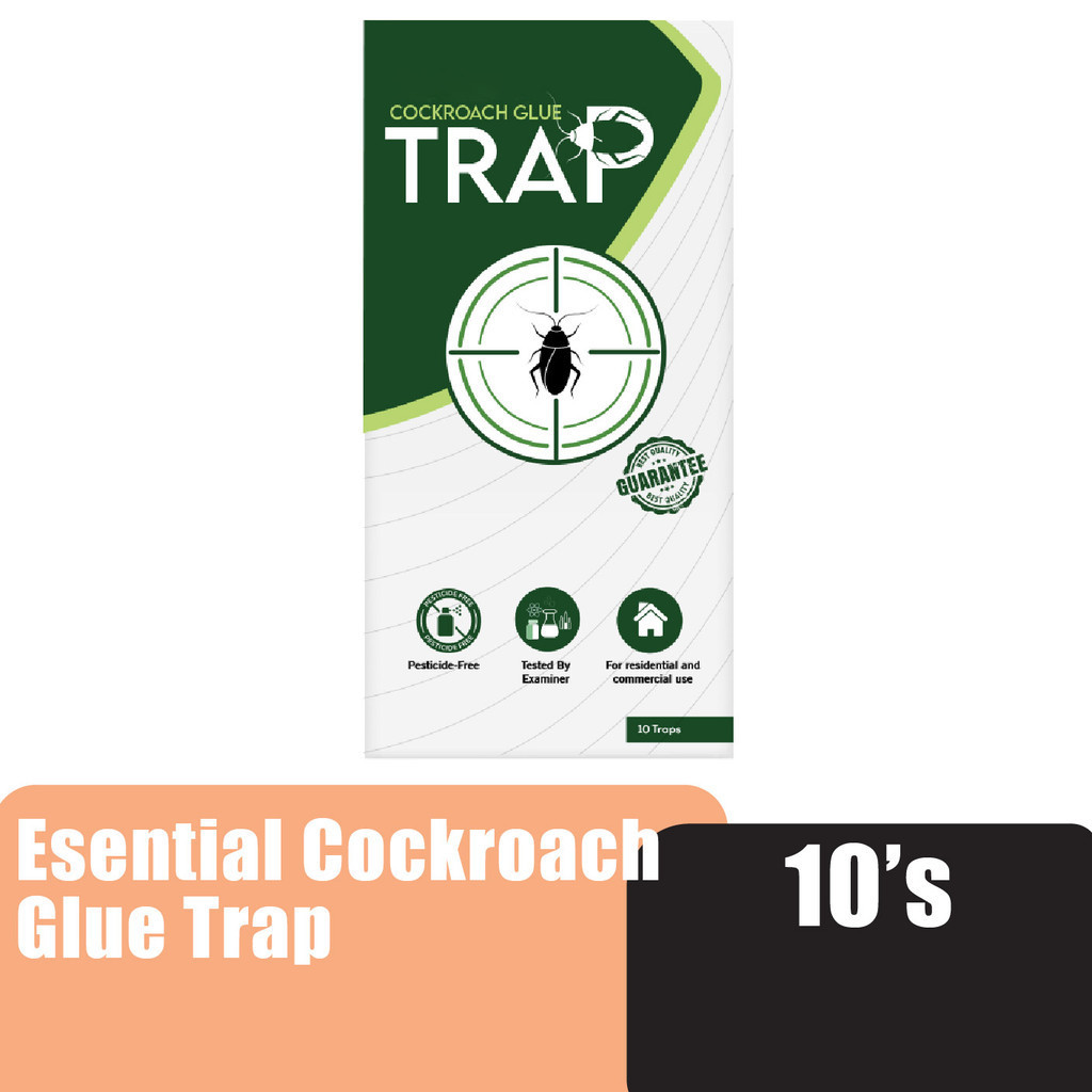 ESENTIAL Anti Cockroach Glue Trap 10's / Cockroach killer/ Perangkap ...