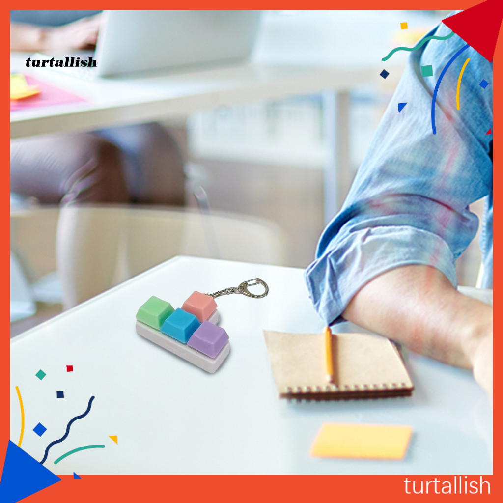 TURT Keycap Toy with Hanging Buckle Portable Keycap Fidget Toy Keychain ...