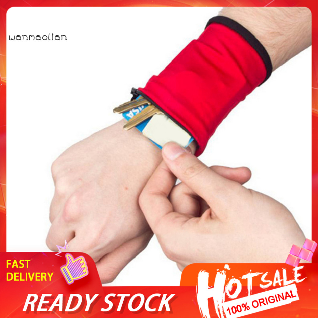 Wrist Wallet Sweat Absorption Multifunctional Comfortable Anti-skid ...