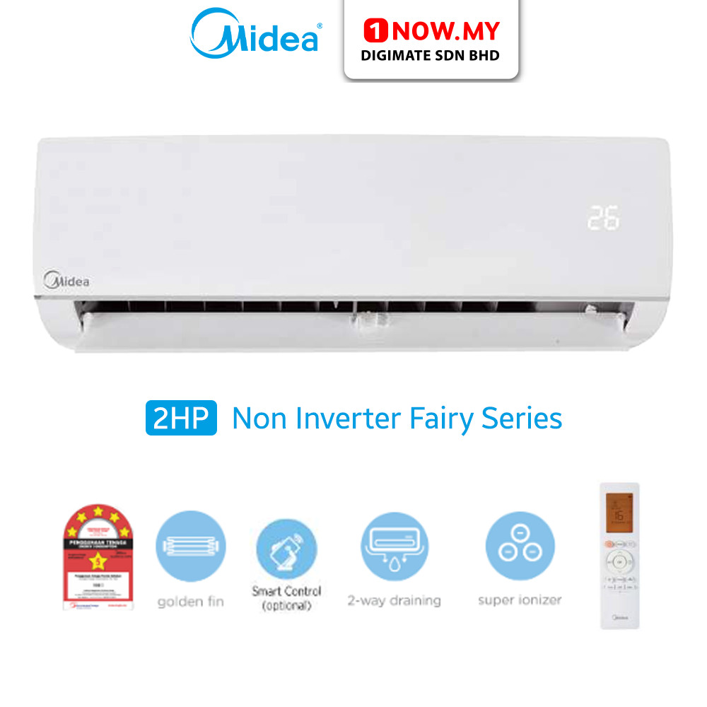 MIDEA 2HP Non Inverter Air Conditioner MSMF-19CRN8 | Fairy Series AC Penghawa Dingin 冷气机 ...