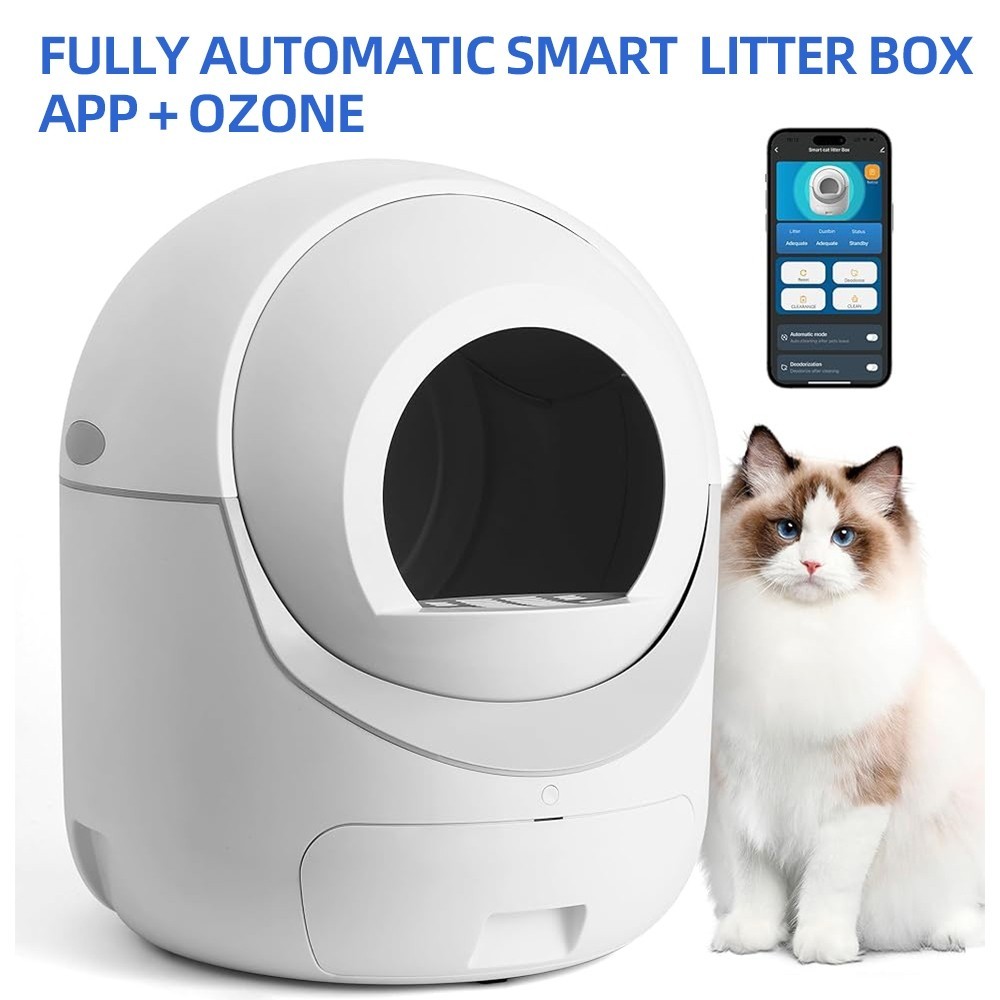 Automatic Cat Toilet Fully Automatic Litter Box Smart Self-Cleaning Cat ...