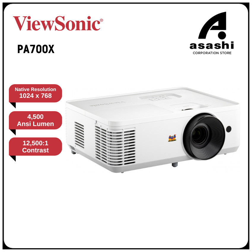 Viewsonic PA700X 4500 ANSI Lumens XGA DLP Projector (HDMI x2,AUX In ...