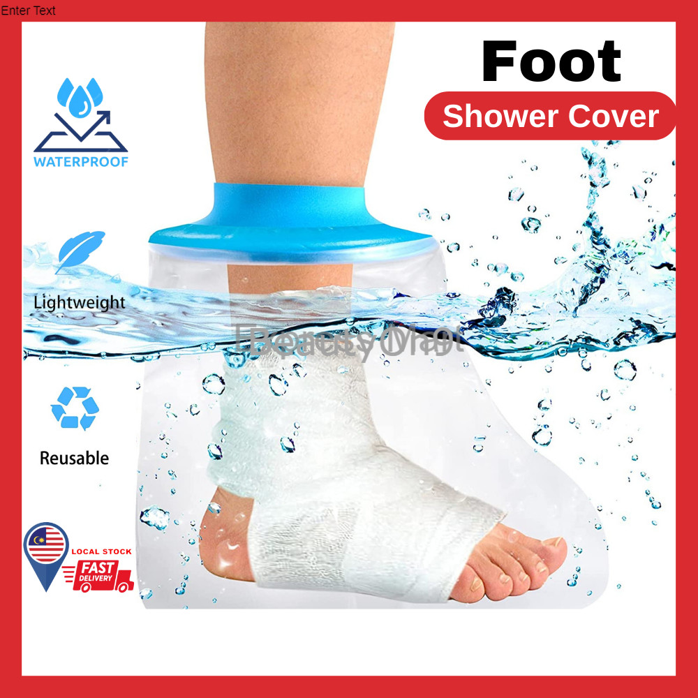 (Ready Stock) Children Foot Leg Waterproof Cast Wound Cover Protector ...