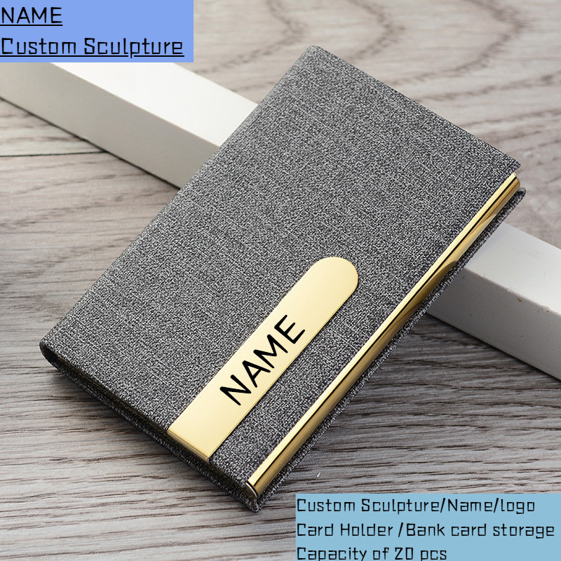 Personalized Pu Stainless Steel Business Card Holder Customized ...