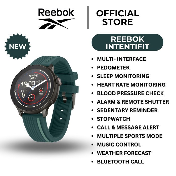 REEBOK Intentifit | Unisex Smartwatch | Green | RV-ITE-G0-ABIG-BB | TFT ...