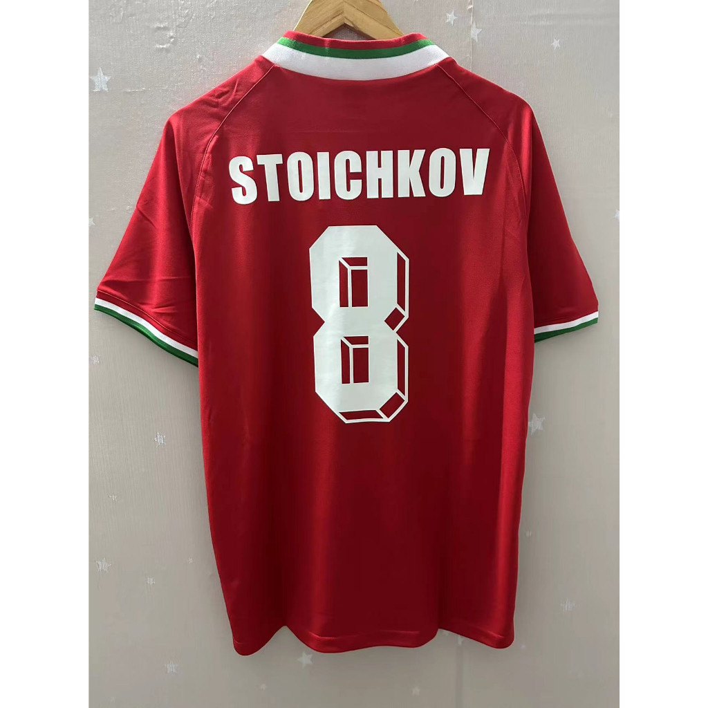 1994 Bulgaria STOICHKOV Top Quality Away Retro Soccer Jersey custom T ...
