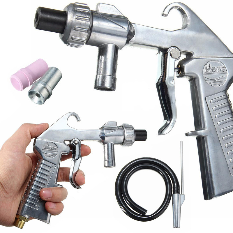 Air Sand Blaster Kit Sand Blaster Grit Shot Sandblaster Gun W/ 3 Nozzle ...