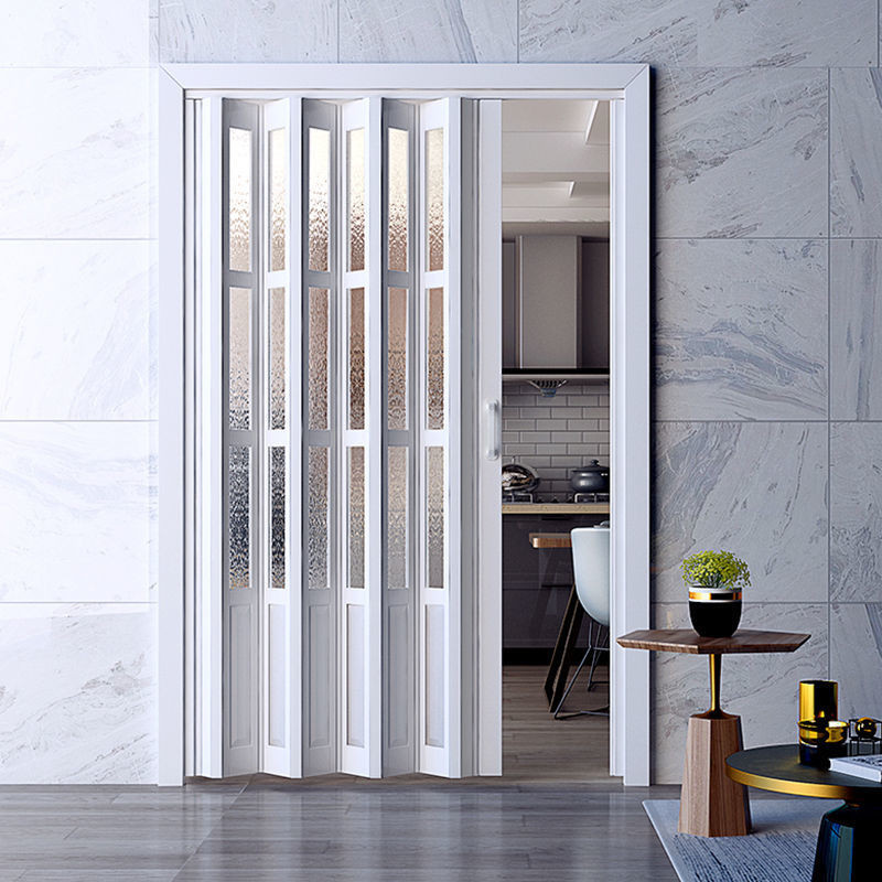 Living Room PVC Folding Door Kitchen Door Retractable Household ...