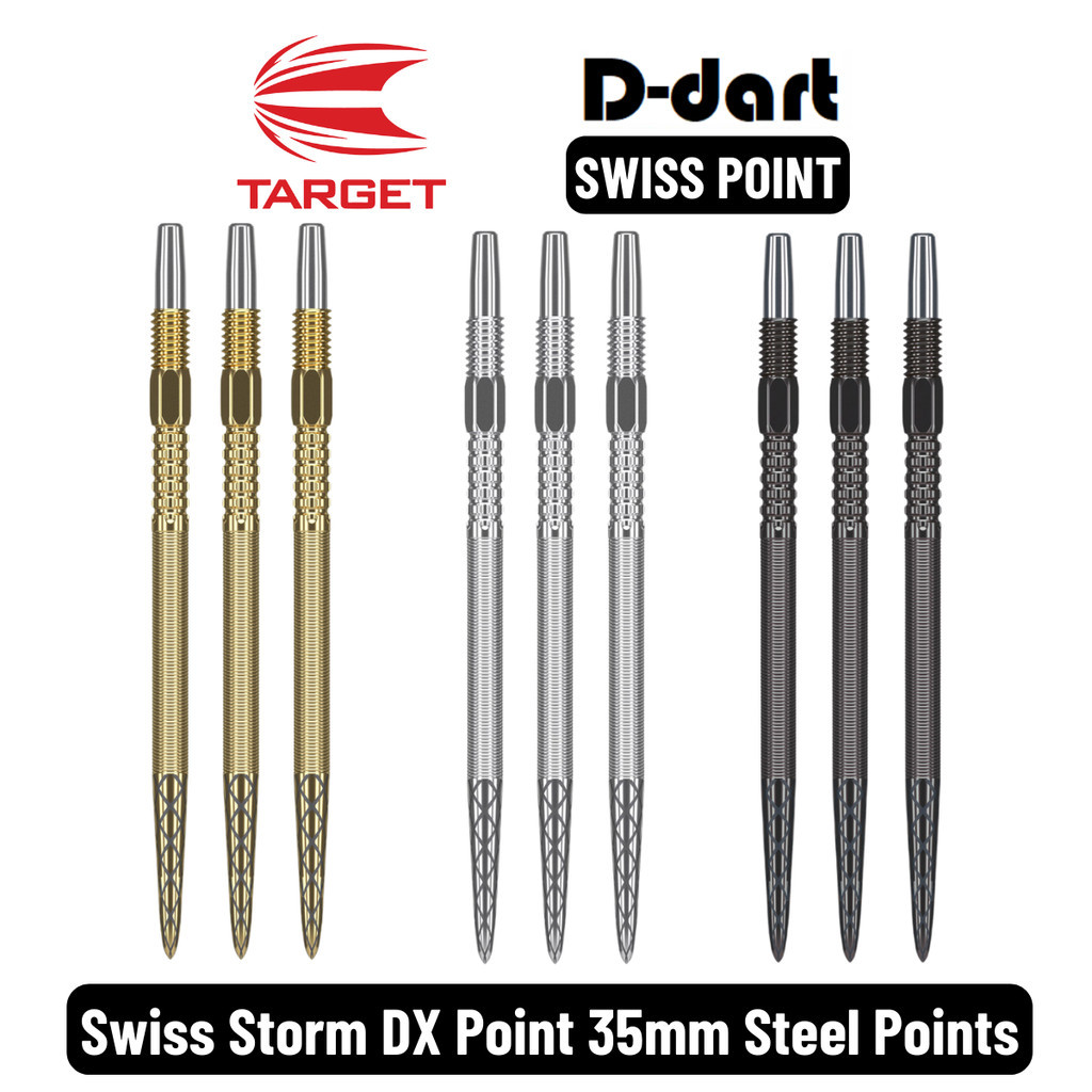 TARGET Dart Point - 35MM SWISS STORM DX POINT REPLACEMENT STEEL DART ...