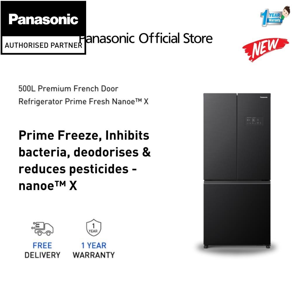Panasonic Premium French Door Prime Fresh Nanoe X Refrigerator (500L ...
