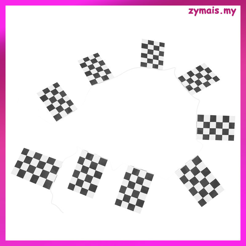 Black and White Grid Racing Flag Bike Flags for Race Track Decorations ...