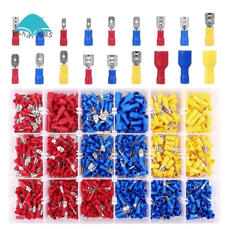 900PCS Cold Pressed Terminal Cold Pressure Terminal Set Male and Female ...