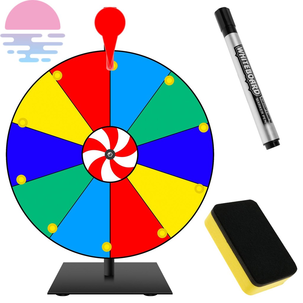 Prize Wheel Tabletop Rotating Prize Wheel Editable Rotating Wheel 10 ...