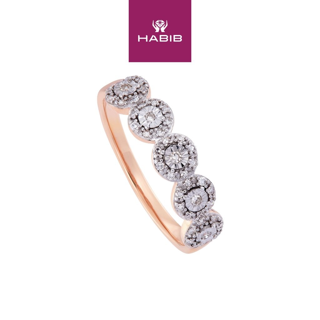 HABIB Blingtastic Diamond Ring in 375/9K Rose Gold 25029 | Shopee Malaysia