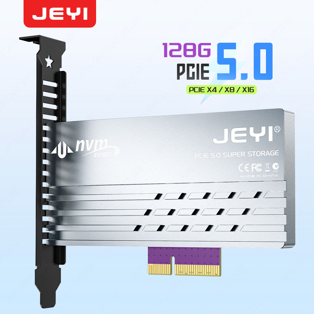 JEYI PCIe 5.0 to M.2 NVMe Adapter Card, PCIE X4/X8/X16 to M2 SSD ...