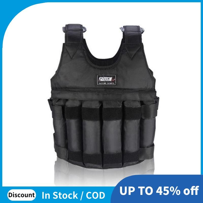 Loading Weighted Vest 20Kg Adjustable Weight Boxing Training Waistcoat ...
