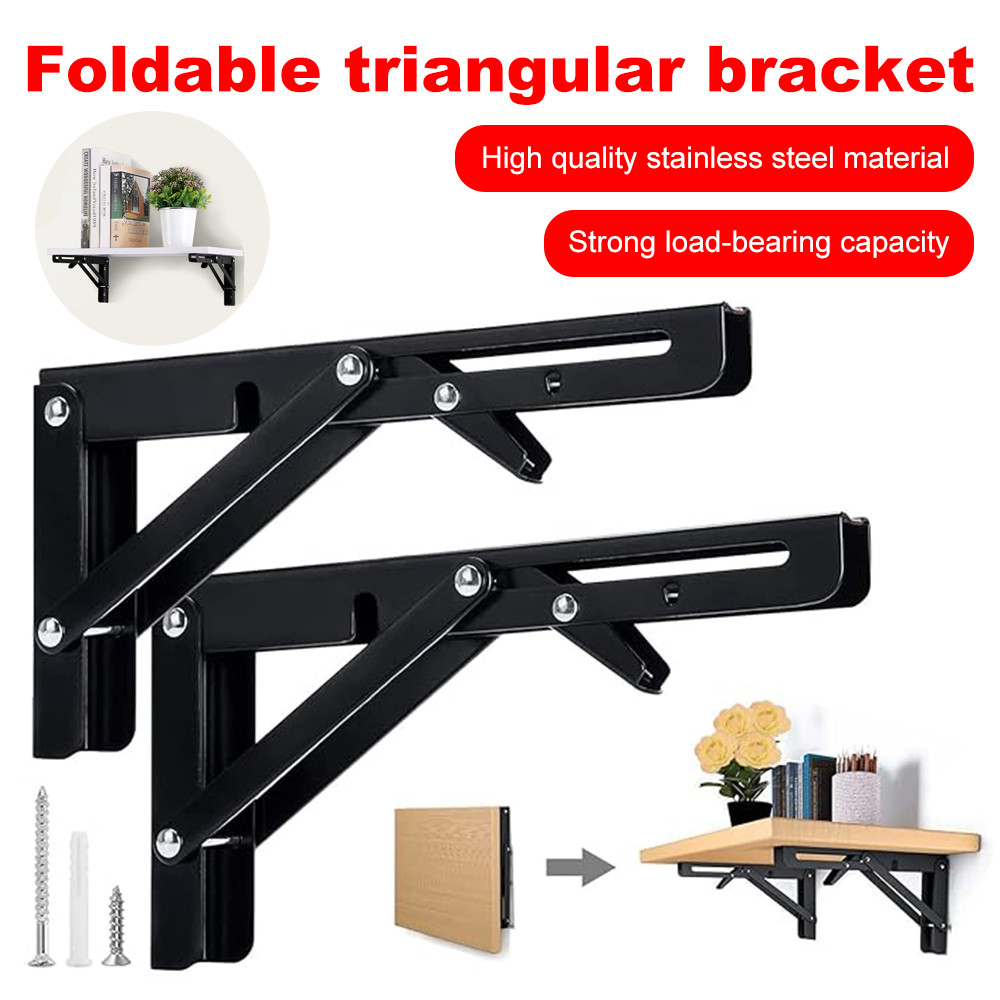 Foldable telescopic shelf triangular bracket heavy duty 304 stainless ...