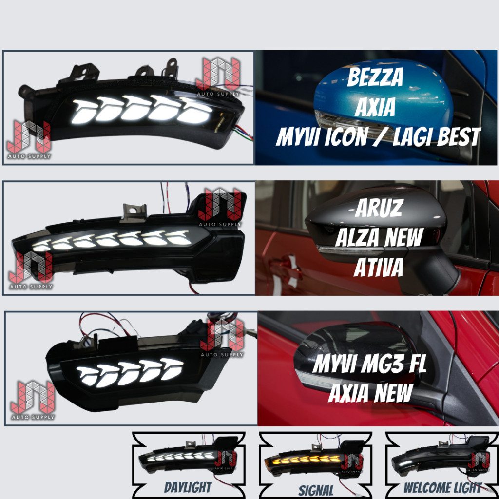 Perodua Bezza Myvi Axia Aruz Alza Ativa Side Mirror LED Signal Light ...