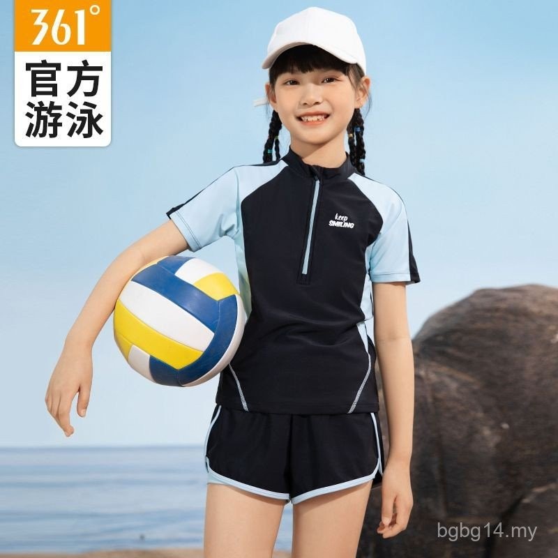 361 Children's Swimsuit Girls Split Boxer Girls Middle Big Children's Swimsuit 2025 New Style ...