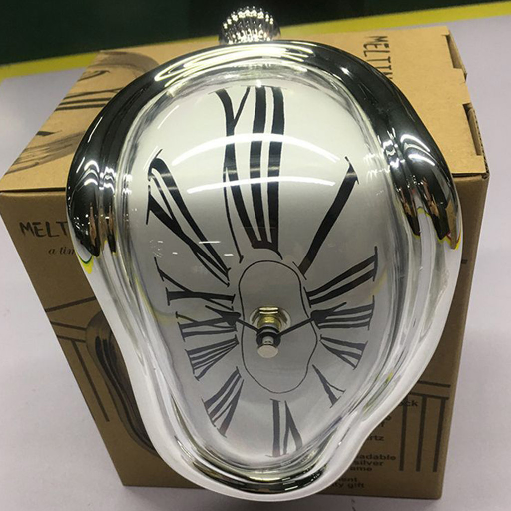 Melting Clock Vintage Melting Table Clock Exquisite Shelf Clock for ...