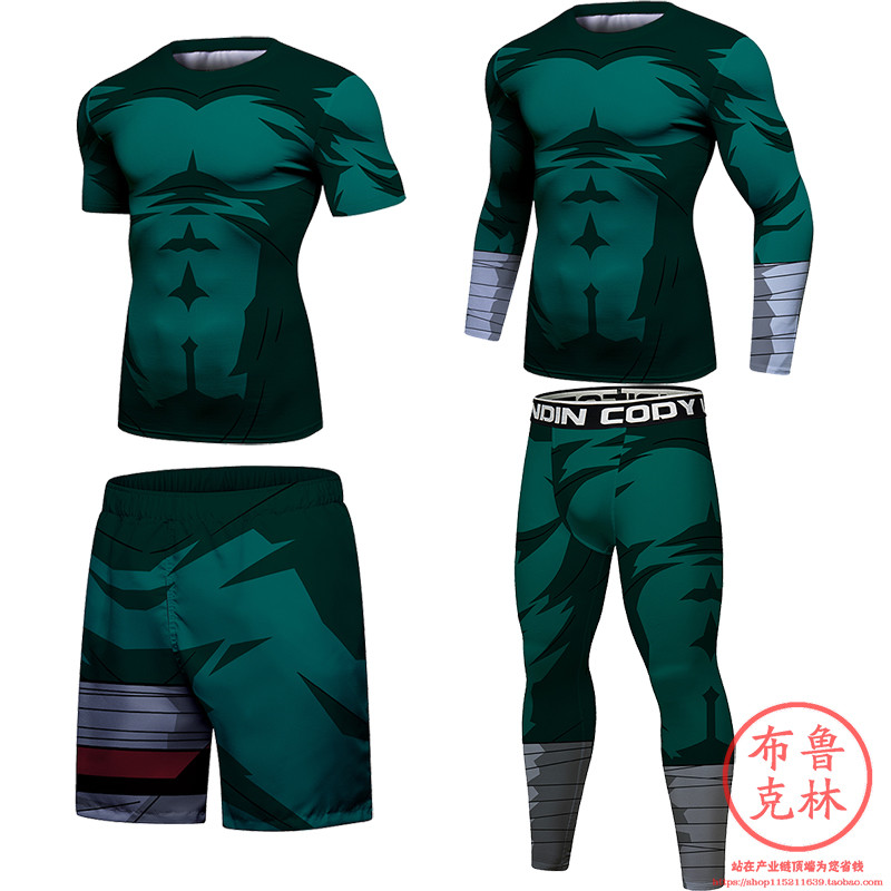 Naruto naruto Rocco Lee Fitness Tights Suit Short Sleeve Long Sleeve ...