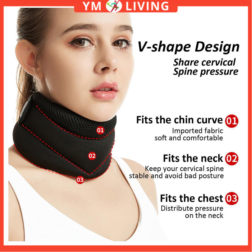 Adjustable 3 Levels V-Shape Neck Brace Guard Forward Head Relief ...