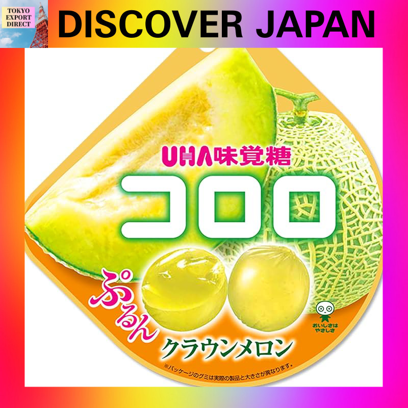UHA Mikakuto Cororo Fruit Gummies - Shimizu White Peach & Crown Melon ...