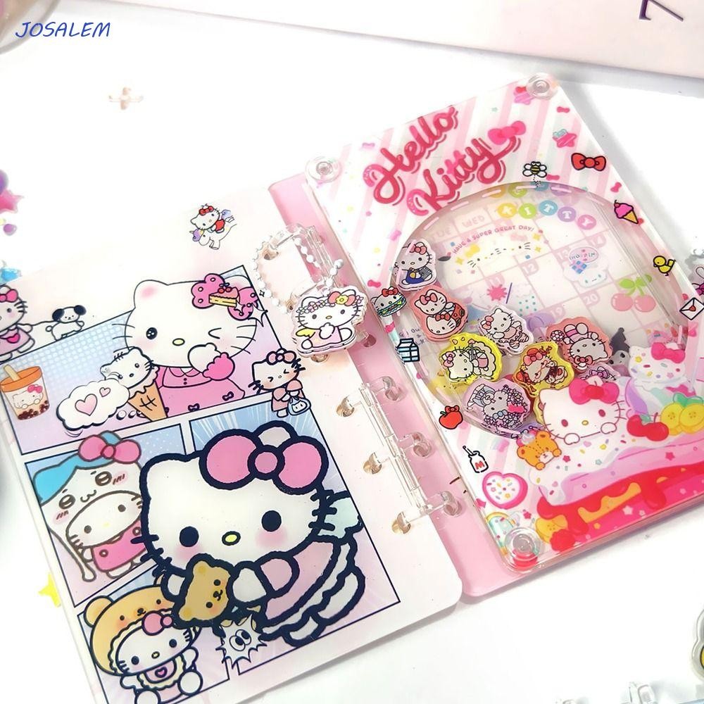 JOSALEM Acrylic Shaking Patch Notebook, A7 Cartoon Shake Acrylic ...