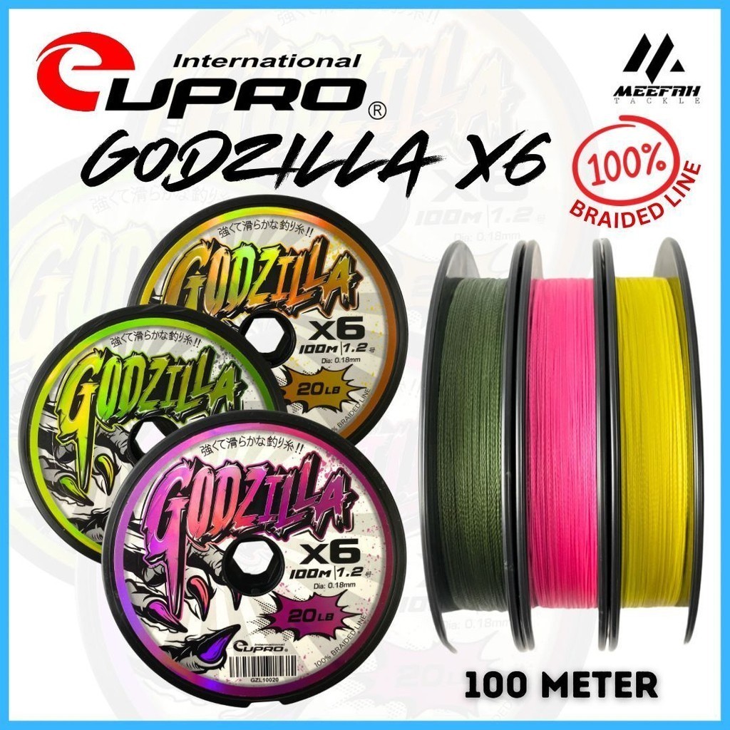 EUPRO GODZILLA Braided 6X 100m BRAIDED LINE - Fishing Line Tali Benang ...