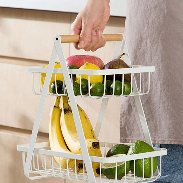 2/3 Tier Storage Rack Fruit Basket Organizer Storage Onion Rak Bawang ...