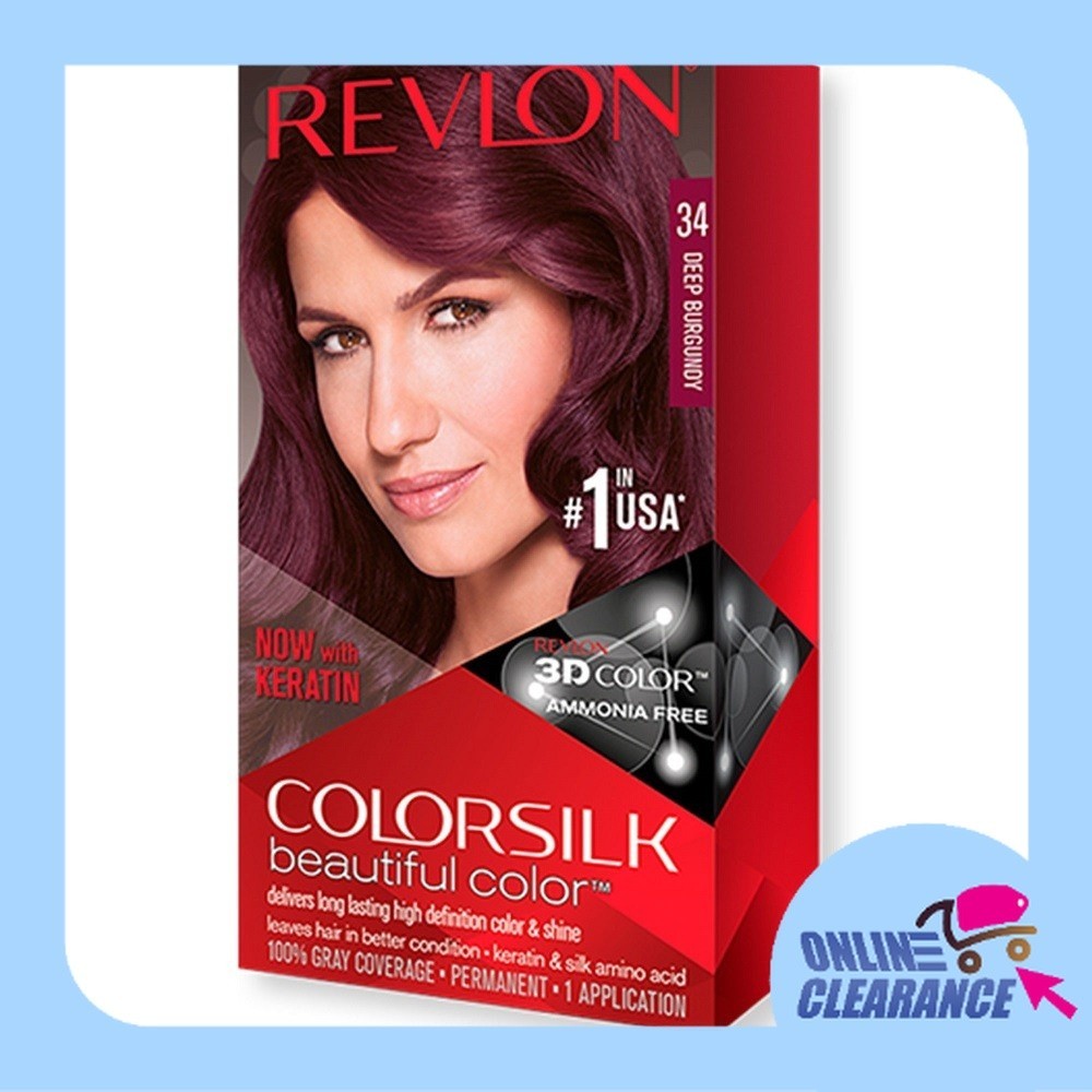 [OCB] REVLON ColorSilk Hair Color 34 Deep Burgundy | Shopee Malaysia