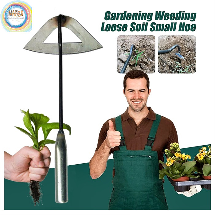 All steel Hardened Hollow Hoe Handheld Weeding Rake Farms Vegetables ...